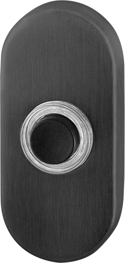 Deurbel ovaal 70x32x10 mm PVD antraciet | bol