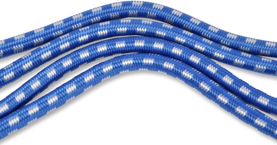 JUMBO Snelbinder Set (4 Stuks) - 20x45cm Blauw - Elastische Bagagespin ...