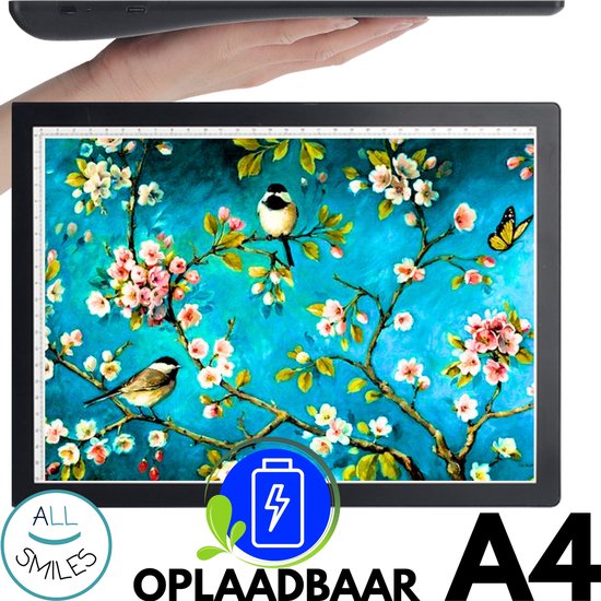 All Smiles - Light Pad A4 Oplaadbaar Diamond Paintings LED Lichtbord ...