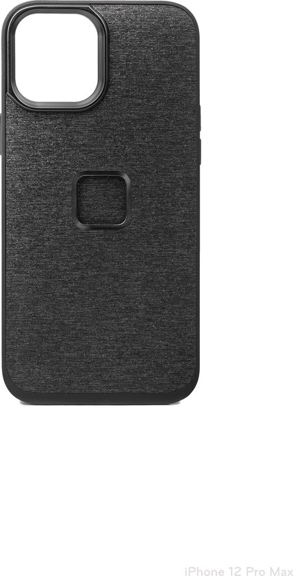 Peak Design - Mobile Everyday Fabric Case iPhone 12 Pro Max - Charcoal | bol
