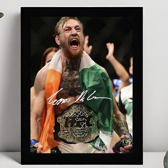 Conor McGregor Ingelijste Handtekening – 15 x 10cm In Klassiek Zwart ...