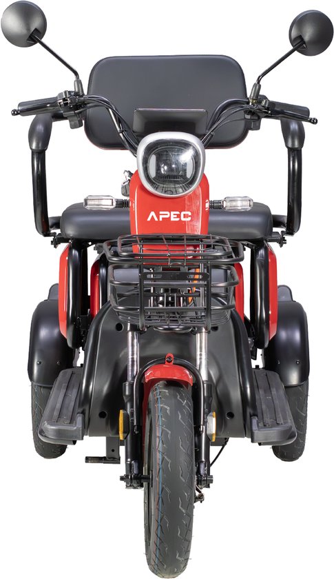 Elektrische driewieler, 1000 W motor, 2-3 zitplaatsen, APM2 rood ...