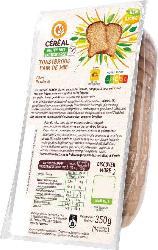 Céréal Toastbrood - 3 x 350 gr - Voordeelverpakking | bol