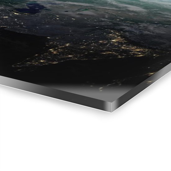 Indoorart Glasschilderij - Aarde vanuit de ruimte 150x100 CM ...