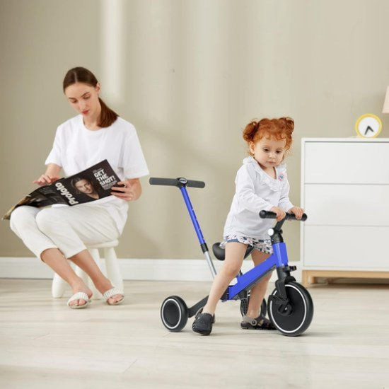 Loopfiets 1 Jaar Met Duwstok - Driewieler Met Duwstang - Loopwagen 1 ...