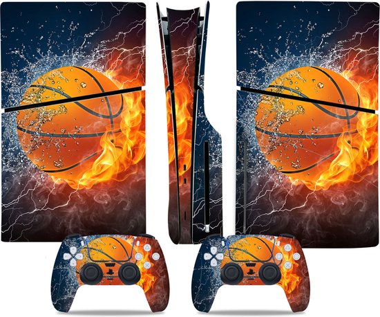 PS5 Disk Slim - Console Skin - Basketball - PS5 sticker - 1 console en ...