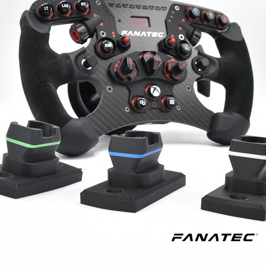Fanatec QR2 Quick Release Striped Wheel Mount for Sim Rig - Black | bol