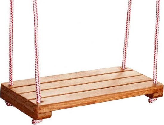 Houten schommel - groot - 70x23 cm - gelakt | bol