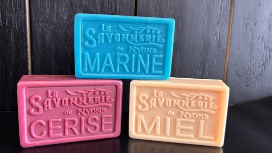 Zeepset - Marseille Zeep Kers - Marseille Zeep Marine - Marseille Zeep Honing - 300... | bol