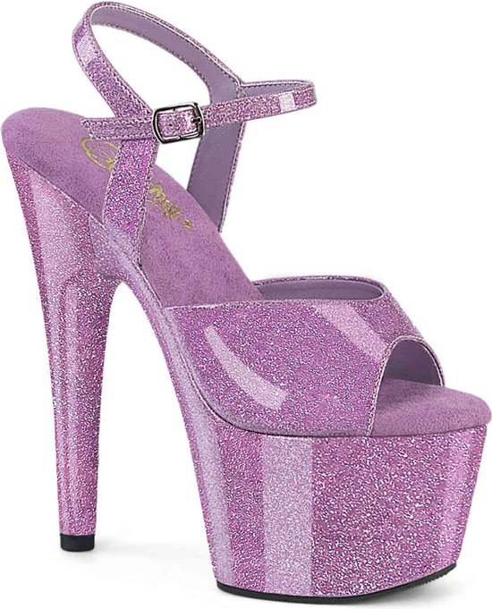 Pleaser - ADORE-709GP Sandaal met enkelband - US 10 - 40 Shoes - Lila | bol