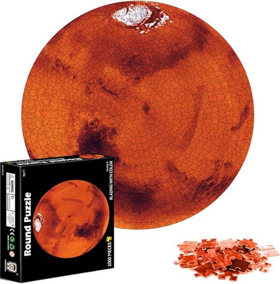 Puzzel rond planeet mars. Round puzzle 1000 stukjes | bol