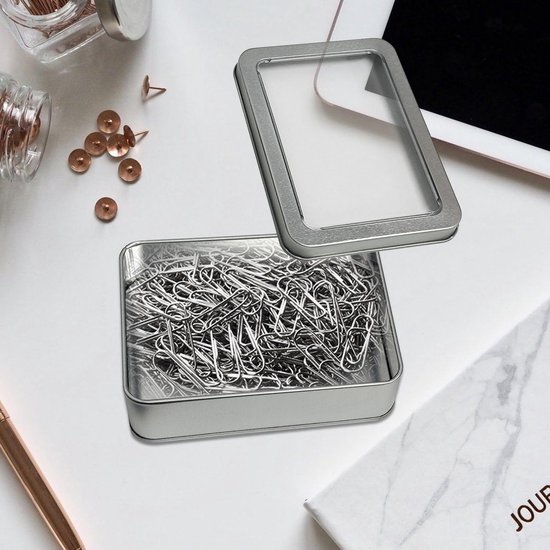 4 stuks volledig geopende raamdozen, blikdozen, opbergdozen met deksel ...