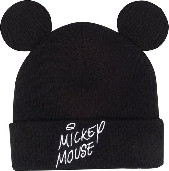 Disney Mickey Mouse - Peeping Mickey Beanie - Zwart | bol