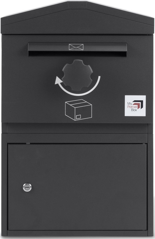 My Parcel Box Classic Zwart Medium - Pakketbrievenbus - Pakketbox ...
