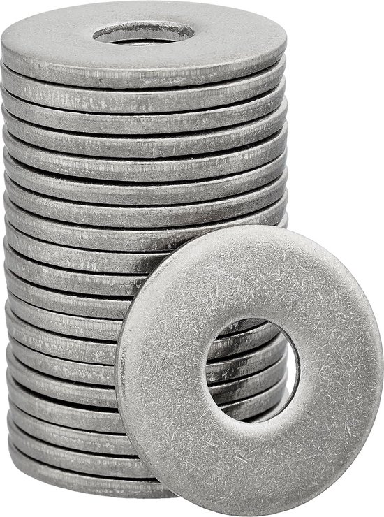 10 stuks grote sluitringen DIN 9021 / ISO 7093 standaard roestvrij ...