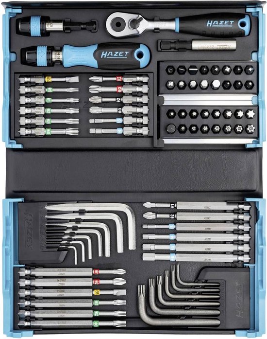 Hazet 2200SC-31 Bitset 73-delig Plat, Kruiskop Phillips, Kruiskop Pozidriv, Inbus,... | bol