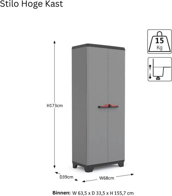 Tuinkast - Tuinkist - Tuinkasten voor Buiten - Tuinberging - Kunststof ...