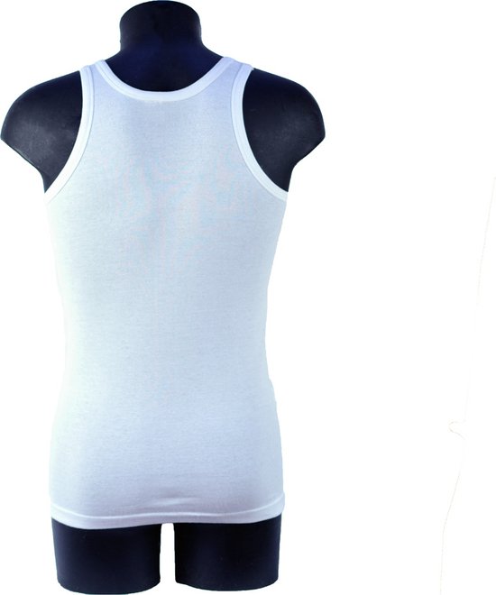 Top kwaliteit heren onderhemd - 100% katoen - Wit - Maat M | bol