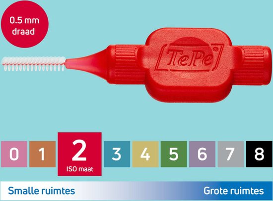 3x TePe Interdentale Ragers Original 0,5 mm Rood 6 stuks | bol