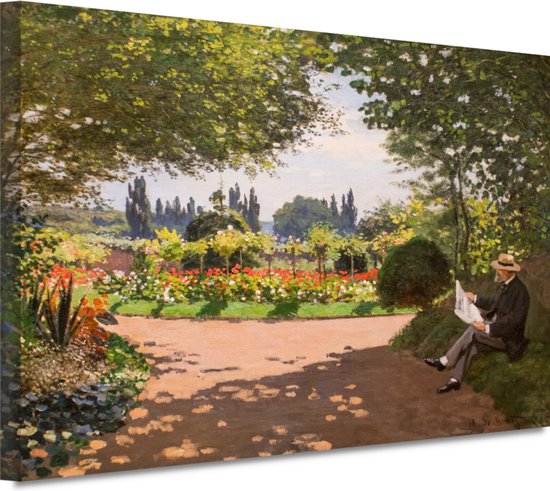 Adolphe Monet in de tuin van Le Coteau in Sainte-Adresse - Claude Monet ...