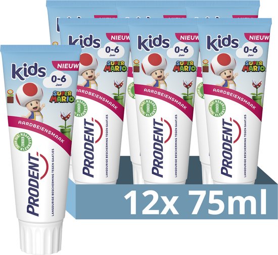 Prodent Kids 0-6 jaar Tandpasta - Super Mario - tandverzorging met fluoride remineralisatie ...