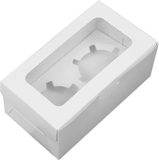 Cupcake doos - Voor 20 Muffins - Met Kijkvenster - Uitneembare ...