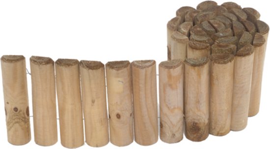 Tuintoppers | Borderrand Hout Grenen 15x150cm | Rolborder Flexibel Op ...