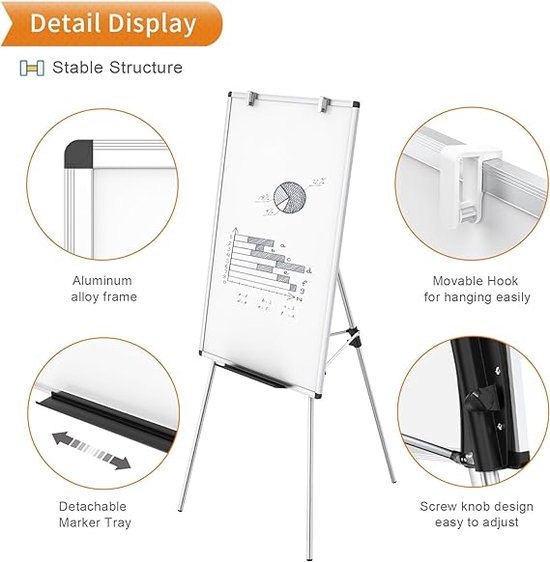 whiteboard - Magnetisch bord 90 x 60 cm | bol