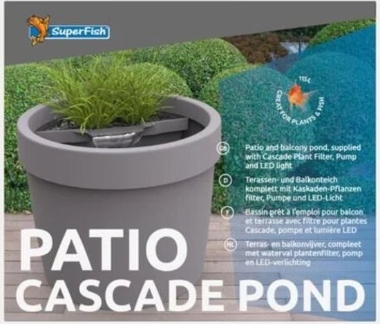 SuperFish patio cascade pond Terrasvijver - incl. pomp met filter en ...