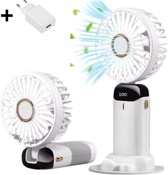 COCHO® Draagbare Hand Ventilator - Airco Verkoeling 5 standen USB ...