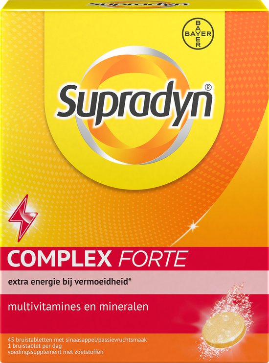 Supradyn Complex Forte Bruistabletten | 45 stuks | Sinaasappel ...