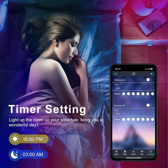 LED Strip 40 Meter - Afstandsbediening & App Besturing - RGB ...