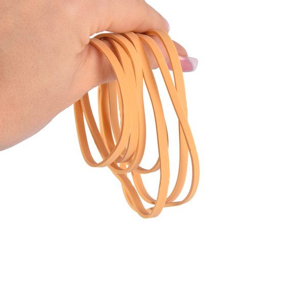 Beige Rubber Post Elastieken - 3 Glas Potjes van 50g - Kantoor & School ...