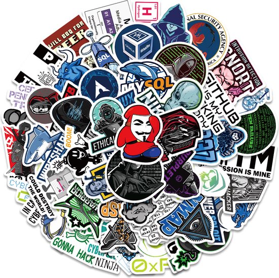 Hacker Stickers 50 Stuks - Luxe Stickers - Skateboard Stikers - Laptop ...