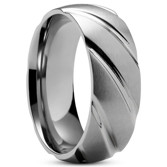 Aesop Zilverkleurige Wave Titanium Ring | bol