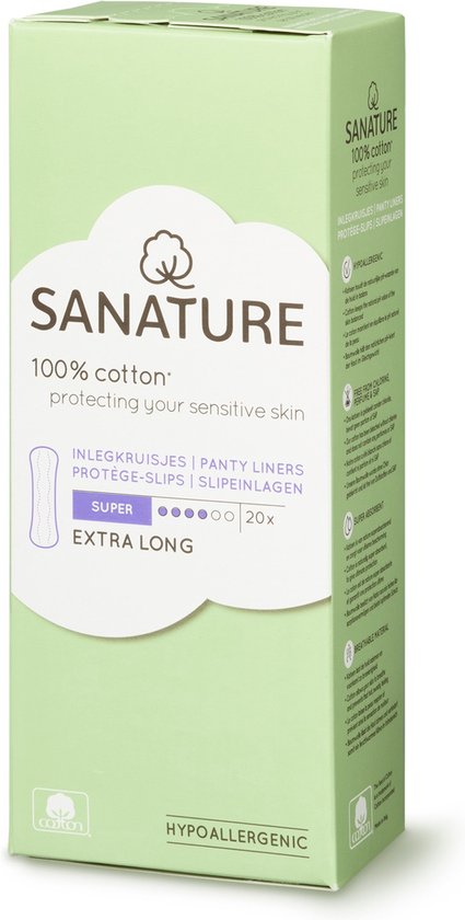 Sanature - Inlegkruisjes Super Extra Lang - 100% Katoen - 20 stuks | bol