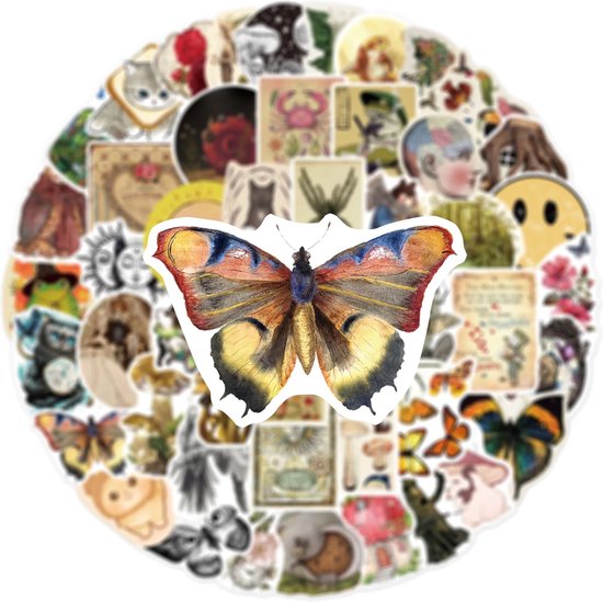 Vintage Stickers 50 Stuks | Retro Stickers | Quotes | Laptop Stickers ...