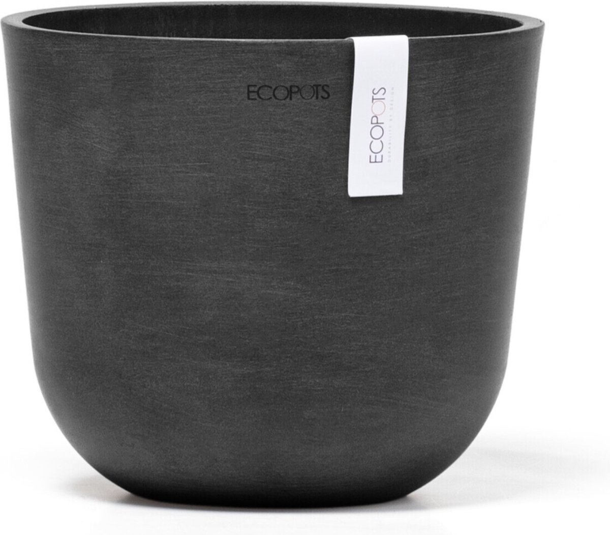 Ecopots | "Oslo" | Bloempot | ⌀ 19 cm | Donkergrijs | Rond | Ecologisch ...