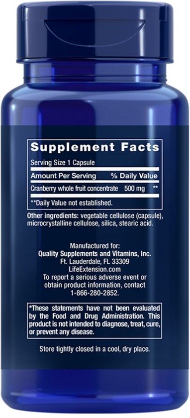 Life Extension Cran-Max Cranberrypillen - Voedingssupplement - 500mg ...