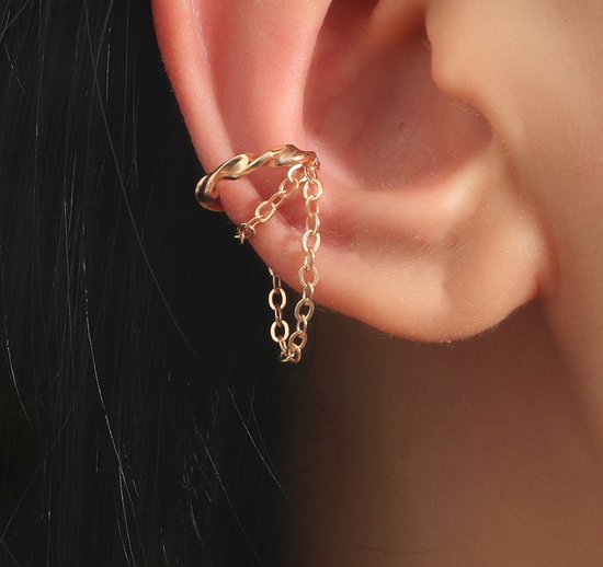 Chains ear cuff | goud gekleurd | bol