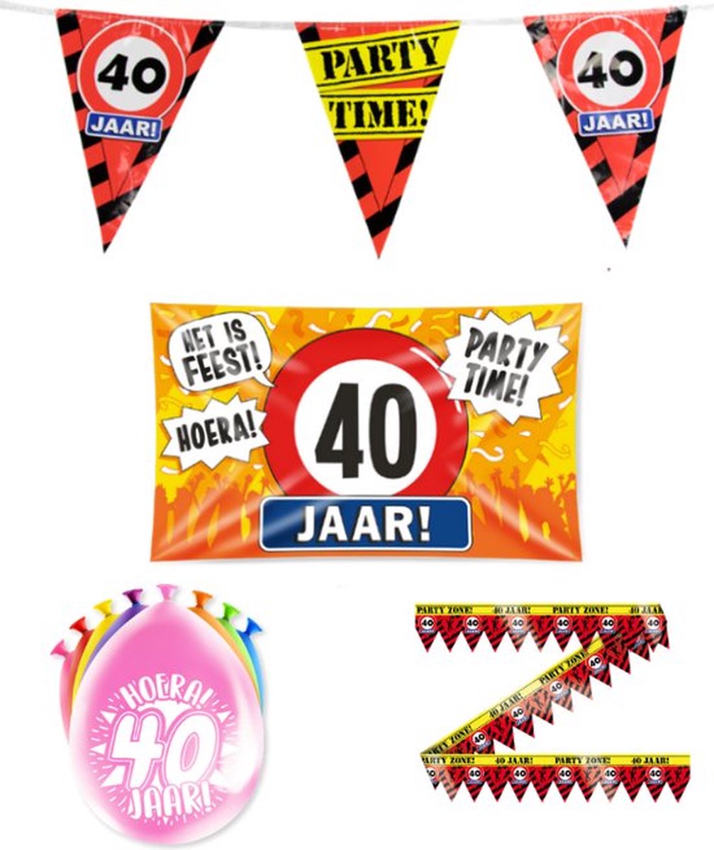 40 jaar versiering pakket - Versiering Verjaardag - Versiering 40 Jaar ...