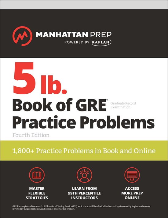Manhattan Prep 5 lb - 5 lb. Book of GRE Practice Problems, Fourth ...