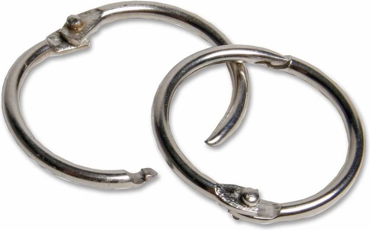 Metalen boekbindring - diameter 38mm - 10 stuks - klikring - bindring ...