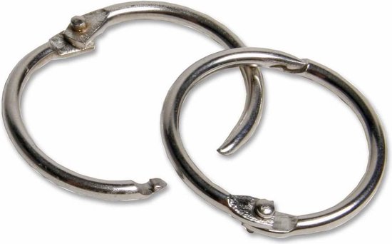 Metalen boekbindring - diameter 38mm - 10 stuks - klikring - bindring ...