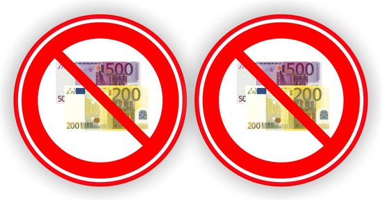 Geen 200 en 500 euro sticker set | bol