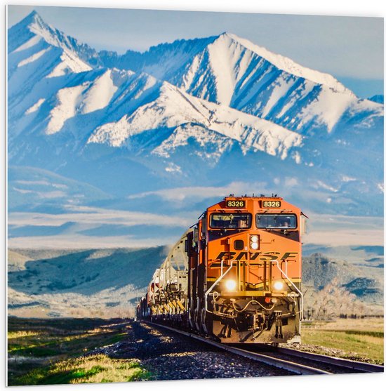 WallClassics - Feuille de Mousse PVC - Train Oranje dans Paysage ...