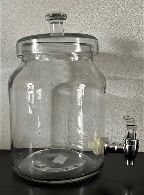 Glazen pot met deksel en kraantje | bol.com