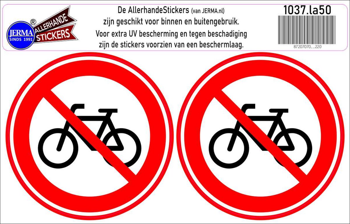 Geen fietsen plaatsen sticker set | bol.com