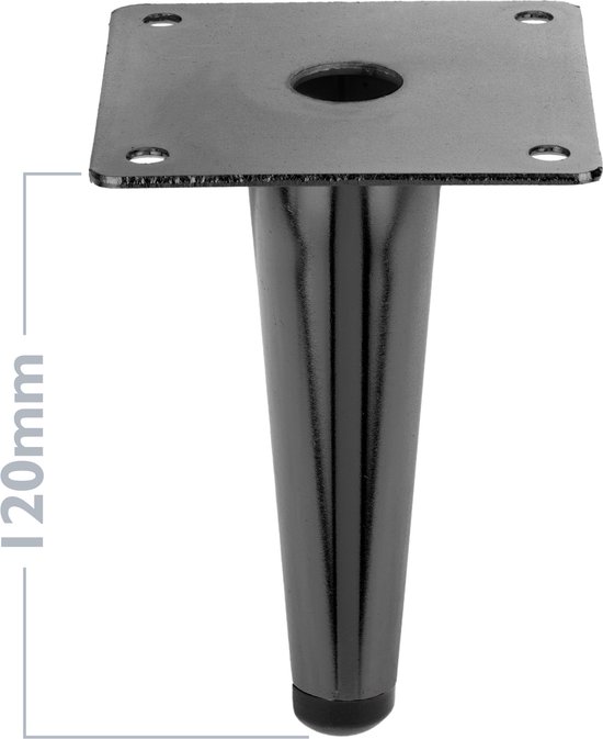PrimeMatik - Set van 4 rechte meubelpoten met conische vorm en ...