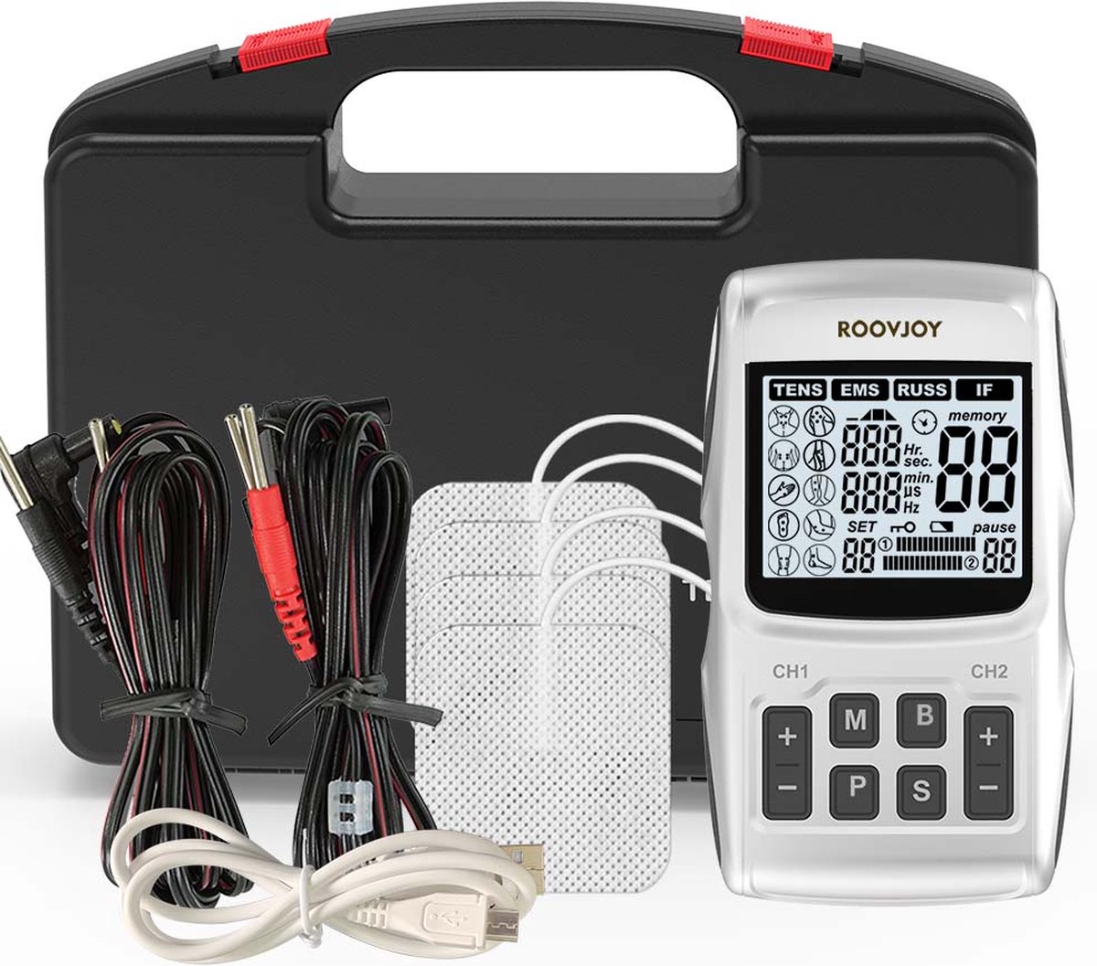 TENS Combo van Roovjoy | Pijntherapie en Fitness |4 in 1 Multi ...